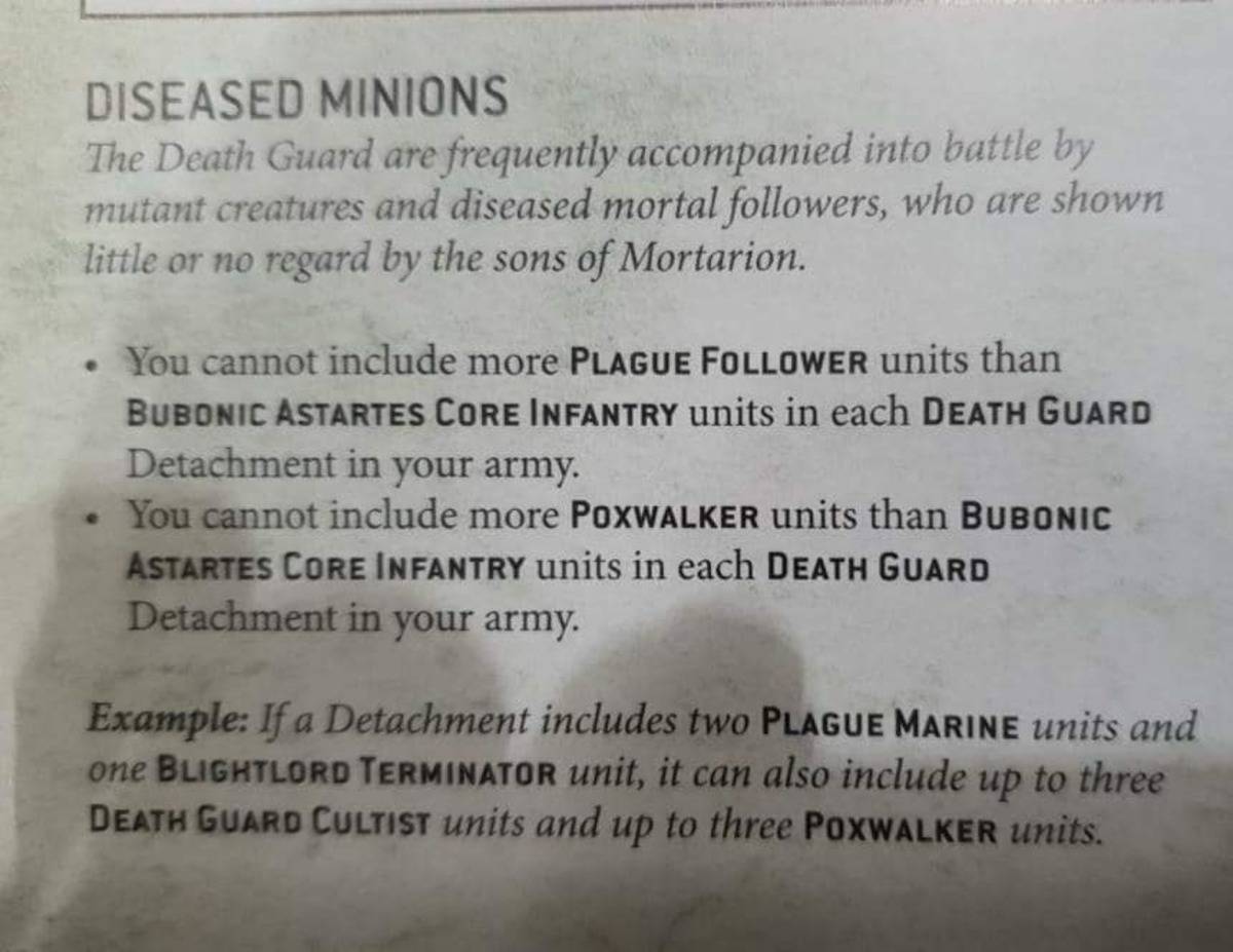 Warhammer 40000 : Death Guard rules leak | War of Sigmar : Warhammer ...